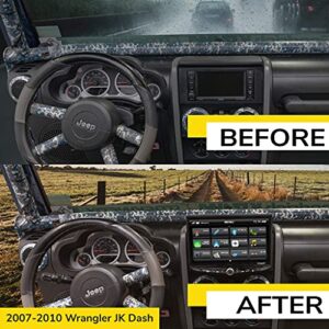 STINGER Jeep Wrangler JK Stereo Replacement 10" HD Touchscreen Radio with Android Auto, Apple CarPlay, Handsfree Bluetooth, Dual USB Includes All-in-one Dash Kit & Interface, 2007-2018 (STH10JK)