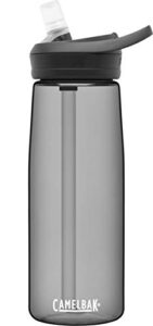 camelbak eddy+ water bottle with tritan renew – straw top 25oz, charcoal