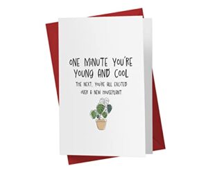 funny birthday card for men and women, single large 5.5 x 8.5 happy birthday card for him or her, birthday card for husband, birthday card for brother – birthday card for sister, birthday card for son, mom, dad – karto – plants