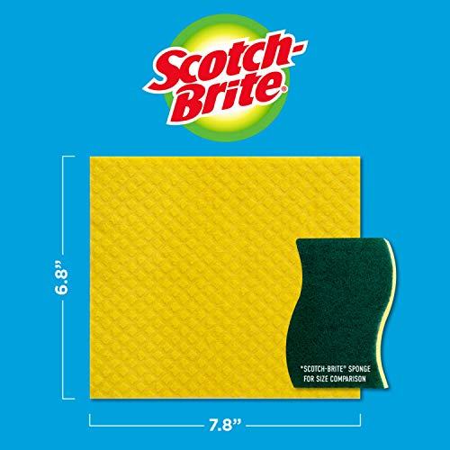 Scotch-Brite Sponge Cloth, Swedish Dish Cloths, Alternative to Reusable Paper Towels, 24 Sponge Cloths