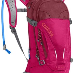 CamelBak Women’s L.U.X.E. Mountain Bike Hydration Backpack - Easy Refill Hydration Backpack, 100 oz, Cerise/Pomegranate