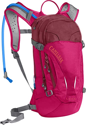 CamelBak Women’s L.U.X.E. Mountain Bike Hydration Backpack - Easy Refill Hydration Backpack, 100 oz, Cerise/Pomegranate