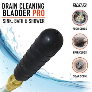 DrainX Hydro Pressure Drain Cleaning Bladder - Fits 1.5" to 3" Drain Pipes - Unclogs Stubborn Blockages in Bathroom Sinks, Shower Drains, Bathtubs, Plumbing Pipes