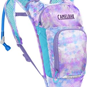 CamelBak Mini M.U.L.E. Kids Hydration Backpack for Hiking and Biking, 50 oz, Tie Dye/Pink