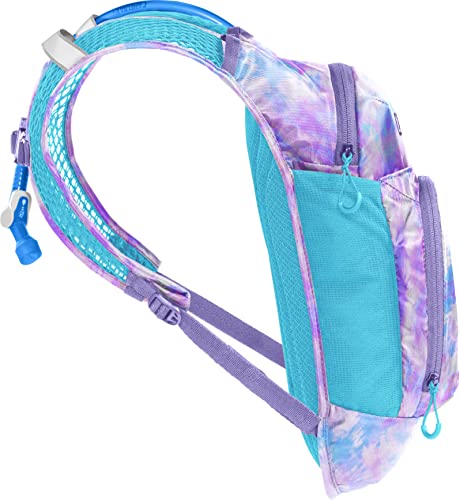 CamelBak Mini M.U.L.E. Kids Hydration Backpack for Hiking and Biking, 50 oz, Tie Dye/Pink