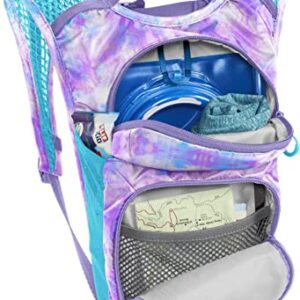 CamelBak Mini M.U.L.E. Kids Hydration Backpack for Hiking and Biking, 50 oz, Tie Dye/Pink