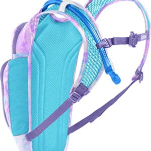 CamelBak Mini M.U.L.E. Kids Hydration Backpack for Hiking and Biking, 50 oz, Tie Dye/Pink