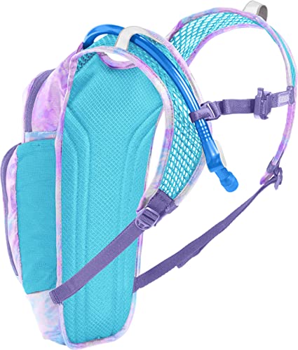 CamelBak Mini M.U.L.E. Kids Hydration Backpack for Hiking and Biking, 50 oz, Tie Dye/Pink