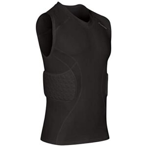 champro teen boys tri-flex compression tri gear polyester spandex padded shirt, black, medium us