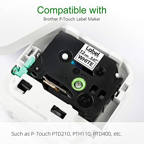 6 Multi-Color +2 Black Replace Label Compatible for Brother P-Touch Tze Label Tape