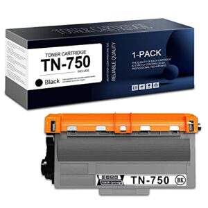 1 black tn-750 tn750 toner cartridge replacement for brother hl-5440d 5450dn 5470dw 5470dwt 6180dw 6180dwt dcp-8110dn 8150dn 8155dn 8510dn mfc-8710dw 8810dw 8910dw 8950dw 8950dwt printer toner