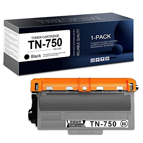 1 Black TN-750 TN750 Toner Cartridge Replacement for Brother HL-5440D 5450DN 5470DW 5470DWT 6180DW 6180DWT DCP-8110DN 8150DN 8155DN 8510DN MFC-8710DW 8810DW 8910DW 8950DW 8950DWT Printer Toner