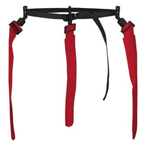 champro quick down pop flag belt, scarlet, individual