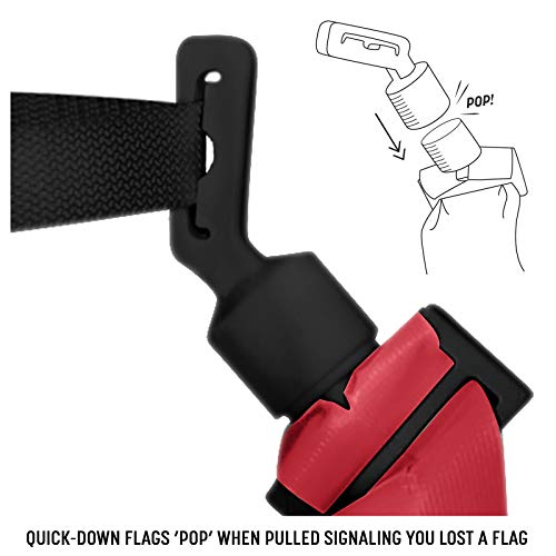 CHAMPRO Quick Down Pop Flag Belt, Scarlet, Individual