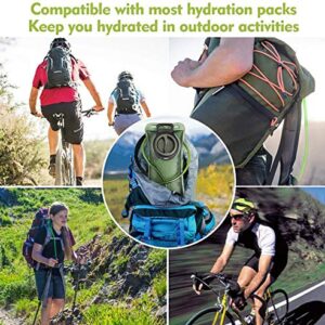 Hydration Bladder, 2L Water Bladder for Hiking Backpack Leak Proof Water Reservoir Storage Bag, Water Pouch Hydration Pack Replacement for Camping Cycling Running, Military Green 2 Liter, BPA-Free