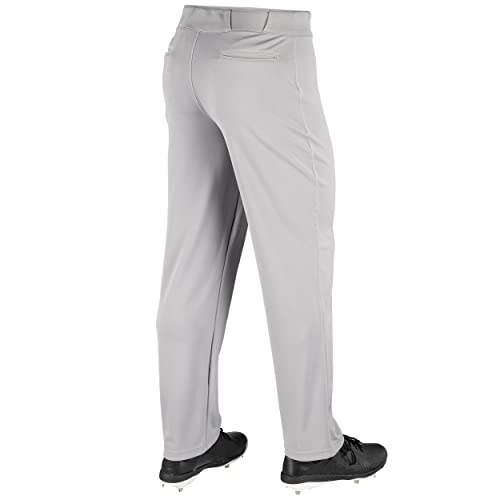 CHAMPRO Open Bottom Relaxed Fit Baseball Pant, Grey, XX-Large