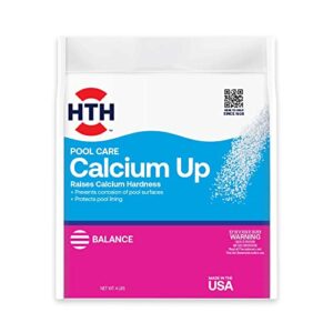 hth pool care calcium hardness up, swimming pool chemical protects swimming pool surfaces and liners, 4 lbs