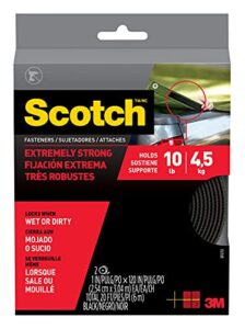 3m 799198554562 10′ x 1″ black scotch extreme fasteners