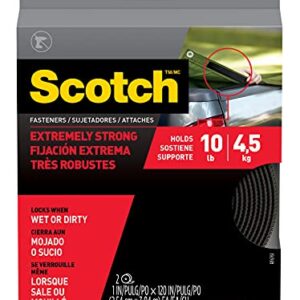 3M 799198554562 10' X 1" Black Scotch Extreme Fasteners