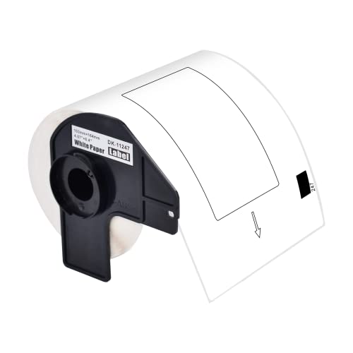 USUPERINK (1 Roll,180 Labels/Roll) Compatible for Brother DK-1247 DK1247 4.07'' x 6.4'' (103mm x 164 mm) Die-cut Large Shipping Address Mailing White Paper Labels for QL-1110NWB QL-1050 Label Printers