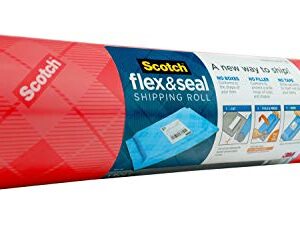 Scotch Flex and Seal Shipping Roll, 10 Ft x 15 in, Red Edition, Easy Packaging Alternative to Poly Mailers, Shipping Bags, Bubble Mailers, Padded Envelopes, Boxes (FS-1510-HOL)