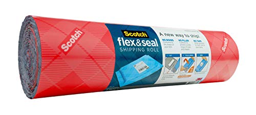 Scotch Flex and Seal Shipping Roll, 10 Ft x 15 in, Red Edition, Easy Packaging Alternative to Poly Mailers, Shipping Bags, Bubble Mailers, Padded Envelopes, Boxes (FS-1510-HOL)