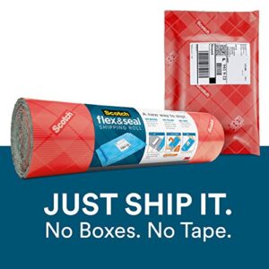 Scotch Flex and Seal Shipping Roll, 10 Ft x 15 in, Red Edition, Easy Packaging Alternative to Poly Mailers, Shipping Bags, Bubble Mailers, Padded Envelopes, Boxes (FS-1510-HOL)