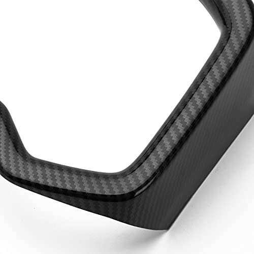 Xotic Tech Inner Water Cup Holder Panel Frame Cover Trim, Carbon Fiber Pattern, Compatible with Toyota RAV4 2019-2022