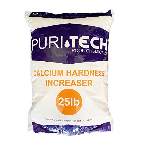 Puri Tech Pool Chemicals 25 lb Calcium Hardness Increaser Plus for Swimming Pools & Spas Increases Calcium Hardness Levels Prevents Surface Staining