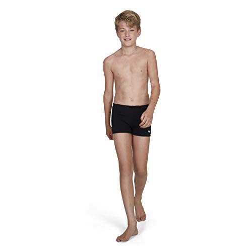 Speedo Endurance+ Boy's Swimming Aqua Short, Black, 8 Years