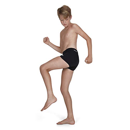 Speedo Endurance+ Boy's Swimming Aqua Short, Black, 8 Years