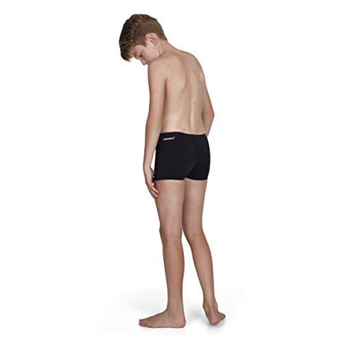 Speedo Endurance+ Boy's Swimming Aqua Short, Black, 8 Years