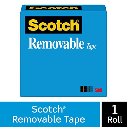 Scotch Removable Tape, 1 Roll, 3/4 in x 1,296 in, Post-it Technology (811)