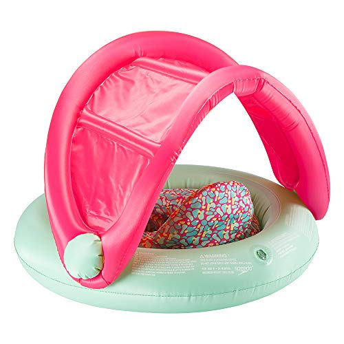 Speedo Baby Swim Flotation Baby Cruiser With Canopy Begin to Swim , Bright Pink