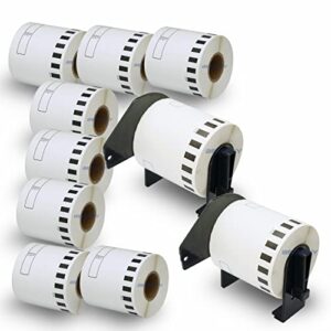 betckey – compatible continuous film labels replacement for brother dk-2212 (2.4 in x 50 ft), use with brother ql label printers [10 rolls + 2 reusable cartridges]