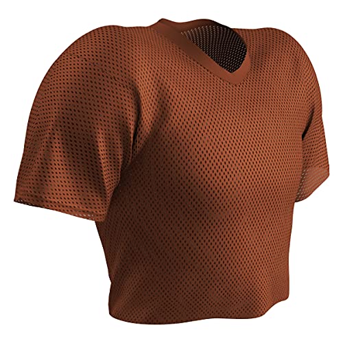 CHAMPRO Men's Standard Porthole Mesh Adult Practice Football Jersey, Texas Orange, X-Large