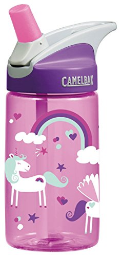 CamelBak Eddy 0.4-Liter Kids Water Bottle – - CamelBak Kids Big Bite Valve - Spill Proof- - Water Bottle For Kids - BPA-Free Water Bottle – 12 Ounces, Unicorns, Bottle Only