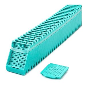 simport scientific m483-12ba histosette ii acetal e-z load biopsy cassette, base, aqua