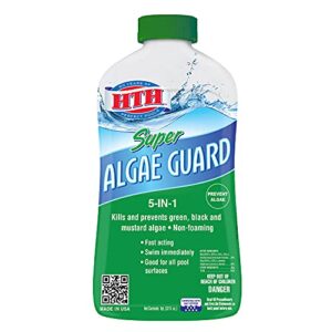 hth 67032 super algae guard swimming pool algaecide cleanser, 1 qt