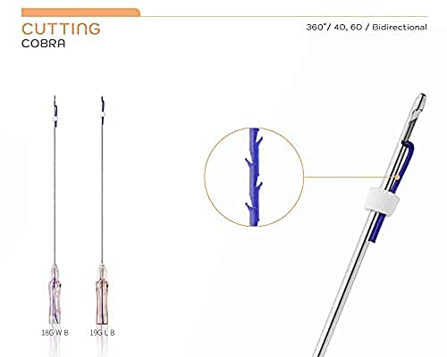 Derma V Line Lift/PDO Thread/Lift Face/Whole Body COBRA Cog Thread L-Type 20pcs (21G-60mm)