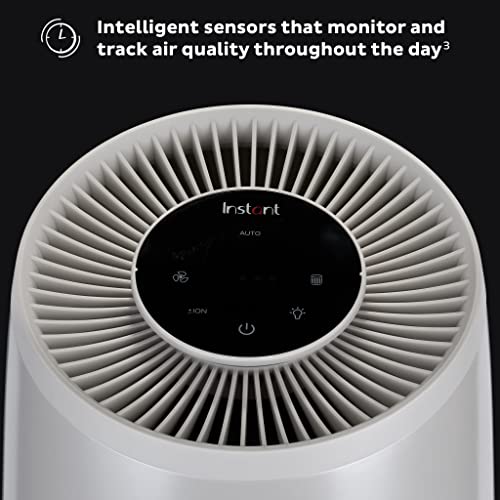 Instant HEPA Quiet Air Purifier, From the Makers of Instant Pot with Plasma Ion Technology for Rooms up to 630ft2; removes 99% of Dust, Smoke, Odors, Pollen & Pet Hair, for Bedrooms & Offices, Pearl