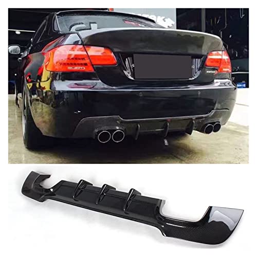 HUNTVE Carbon Fiber Rear Diffuser Compatible with BMW E92 E93 M Sport Coupe Convertible M Tech Bumper 2007-2013 325i Rear Bumper Diffuser Lip FRP (Color : Carbon Fiber)