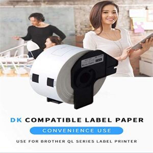 Aomya 2 Pack DK-1209 Small Address Label Compatible for Brother DK1209 Die-Cut Paper Label Roll 1.1 in x 2.4 in(62mm x 29mm) 800 Labels per Roll with 2 Reusable Cartridge