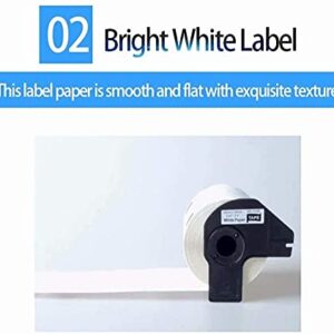 Aomya 2 Pack DK-1209 Small Address Label Compatible for Brother DK1209 Die-Cut Paper Label Roll 1.1 in x 2.4 in(62mm x 29mm) 800 Labels per Roll with 2 Reusable Cartridge