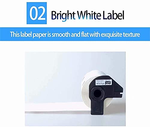 Aomya 2 Pack DK-1209 Small Address Label Compatible for Brother DK1209 Die-Cut Paper Label Roll 1.1 in x 2.4 in(62mm x 29mm) 800 Labels per Roll with 2 Reusable Cartridge