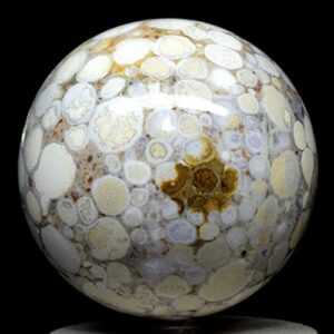 3lb 3.8″ king cobra jasper sphere natural multicolor chalcedony crystal – india