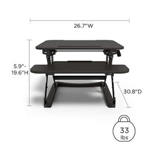 STAPLES 2447503 Sit to Stand Adjustable Desk Riser 27-Inch