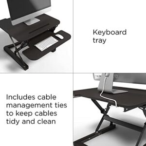 STAPLES 2447503 Sit to Stand Adjustable Desk Riser 27-Inch