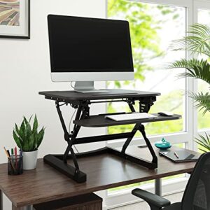 STAPLES 2447503 Sit to Stand Adjustable Desk Riser 27-Inch