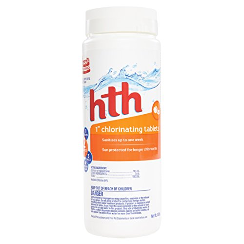 HTH 42001 1-inch Chlorinating Tablets Swimming Pool Sanitizer, 1.5 lbs